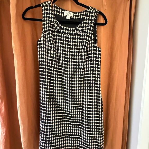 LOFT | Dresses | Loft Black And White Sheath Midi Dress | Poshmark